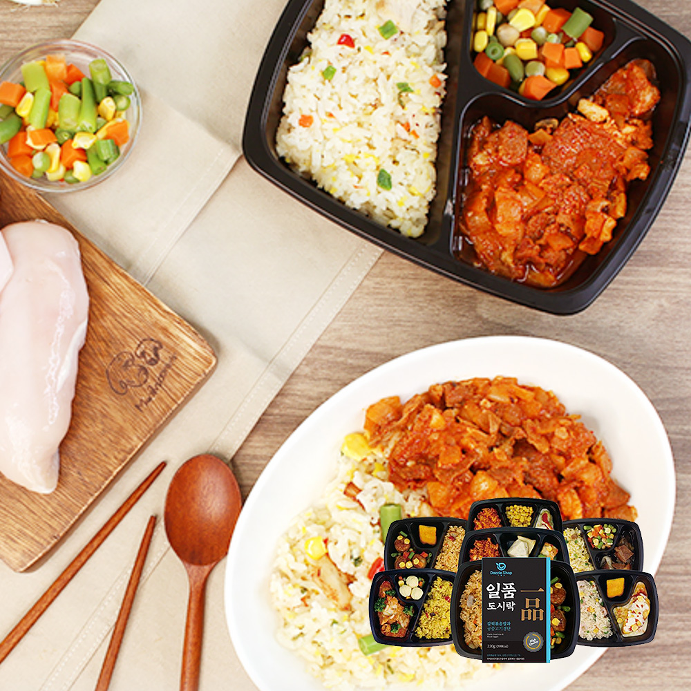 다즐샵 [다즐샵] 일품도시락 10종 1팩 골라담기 10팩 구매시 랜덤 1팩 증정 허닭