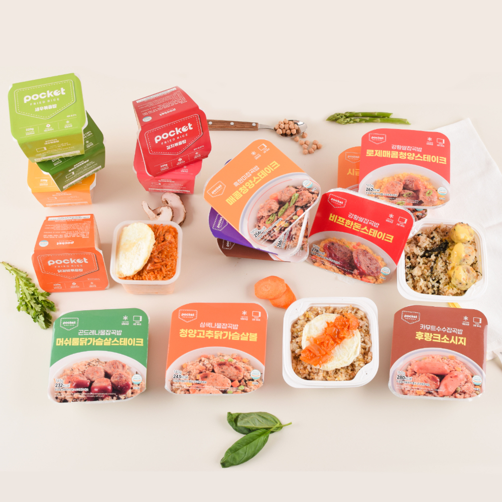 포켓도시락 다양한 식단관리 도시락 볶음밥 18종 1팩 골라담기(10팩 구매 1팩 랜덤 증정) | 허닭